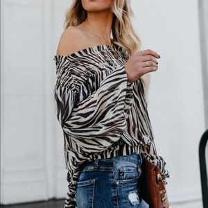 Vici | Tops | New Vici Collection Smocked Offshoulder Top Lg | Poshmark